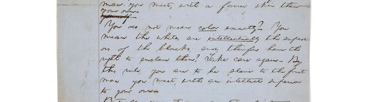 Abraham Lincoln's notes for a debate | Bullock Texas State History Museum