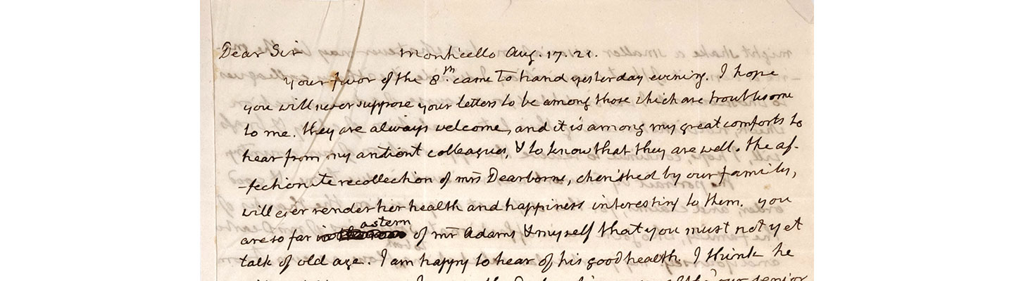 Signed letter from Thomas Jefferson | Bullock Texas State History Museum