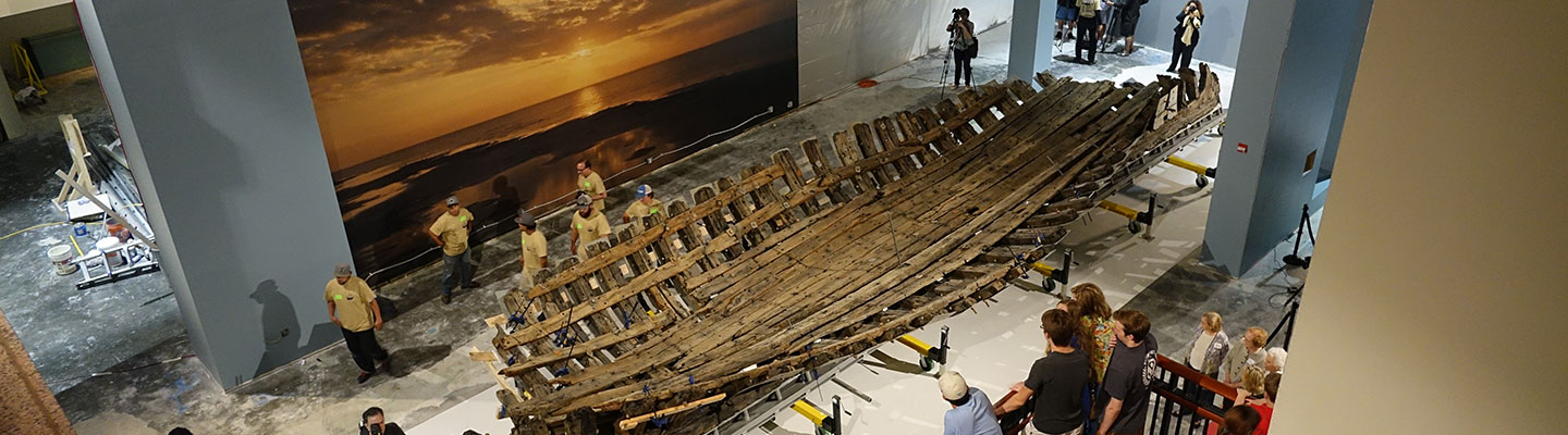 La Belle Installed at the Bullock Texas State History Museum
