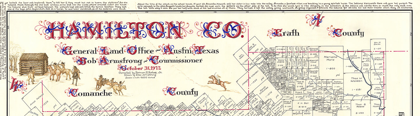 Hamilton County Map by Eltea Armstrong | Bullock Texas State History Museum