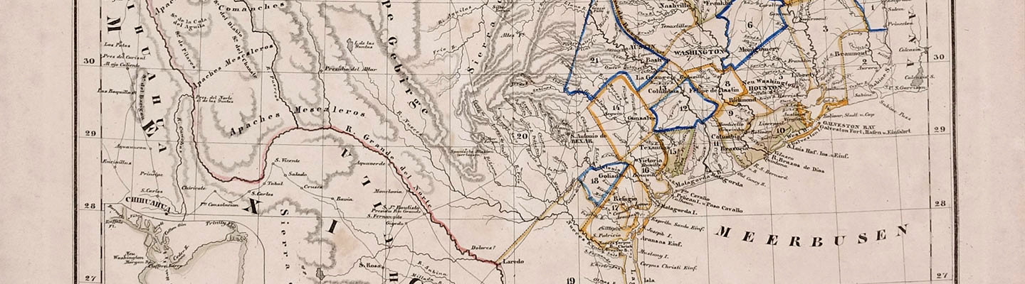 Map of Texas from 1844 | Bullock Texas State History Museum