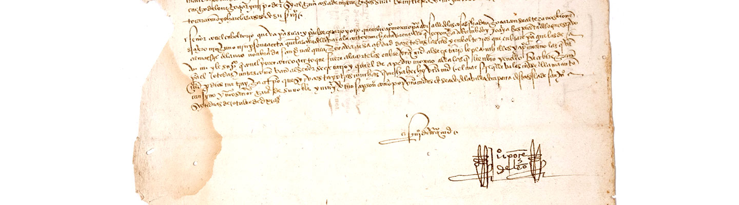 Signed letter from Juan Ponce de León | Bullock Texas State History Museum