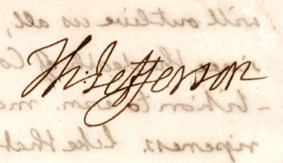 Thomas Jefferson Signature