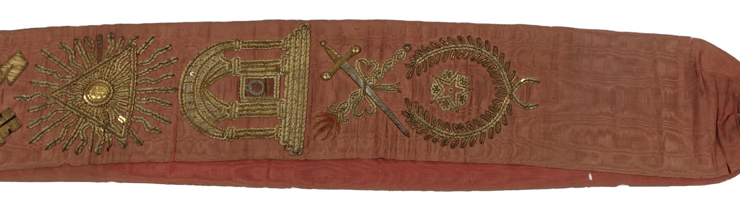 Madison Whitaker’s Masonic sash | Bullock Texas State History Museum