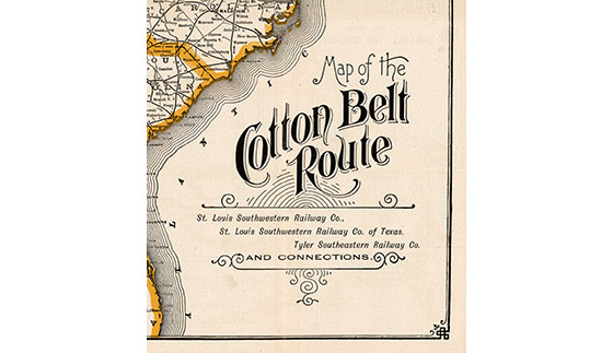 Map Of The Cotton Belt Route Bullock Texas State History, 42% OFF