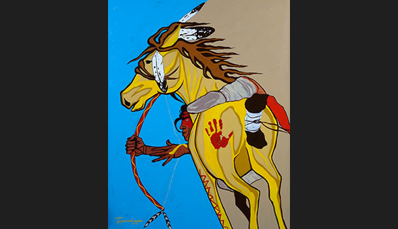 Comanche Warriors On Horses