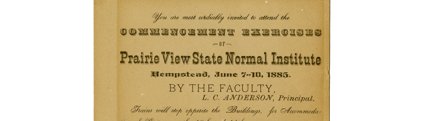 University commencement invitation | Bullock Texas State History Museum