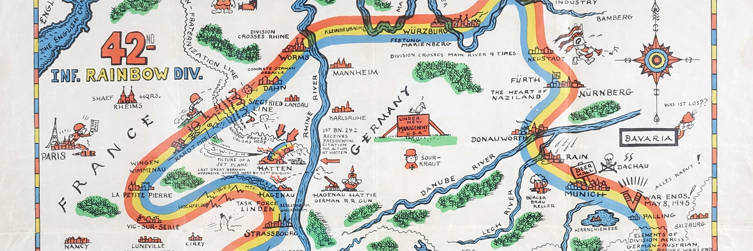 42nd Rainbow Division map | Bullock Texas State History Museum