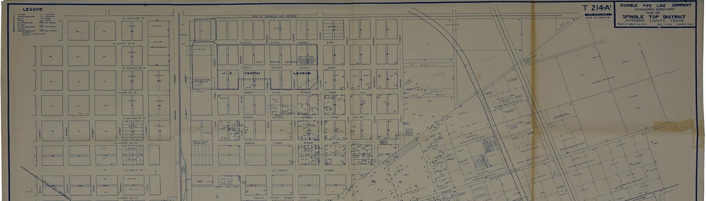 Map of Spindletop District, 1926 | Bullock Texas State History Museum