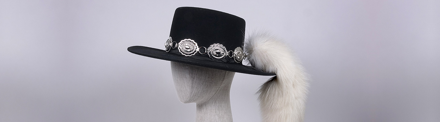 Stevie Ray Vaughan hat with faux animal tail | Bullock Texas State ...