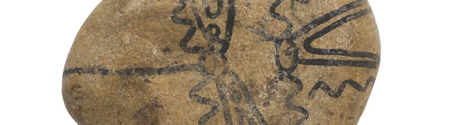 Painted Pebble from Prehistoric Texas